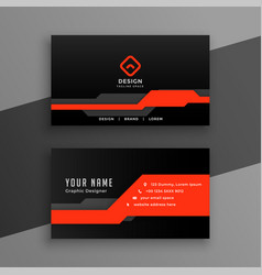 Minimal yellow and black business card design Vector Image