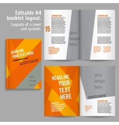 A4 book layout design template Royalty Free Vector Image