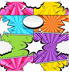 Comic elements colorful seamless pattern Vector Image