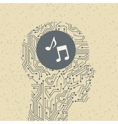 Electrical circuit profile design Royalty Free Vector Image