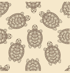 Seamless pattern with turtles Royalty Free Vector Image