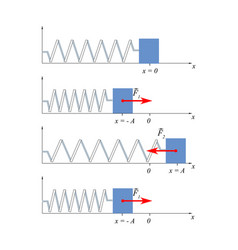 Elastic potential energy elasticity hookes law Vector Image