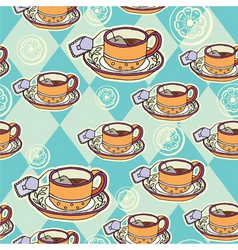 Fruit and tea pattern Royalty Free Vector Image