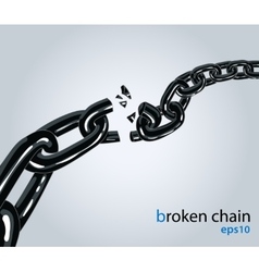 Breaking chain isolated realistic 3d Royalty Free Vector