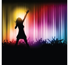 Female singing Royalty Free Vector Image - VectorStock