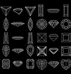 Gemstone wire frame Royalty Free Vector Image - VectorStock