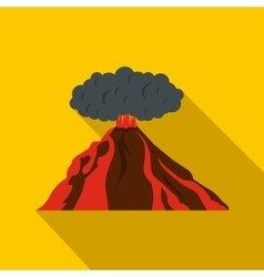 Volcano eruption isolated Royalty Free Vector Image