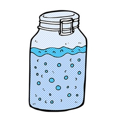 Comic cartoon jar of preserve Royalty Free Vector Image