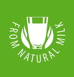 Logo for organic milk Royalty Free Vector Image