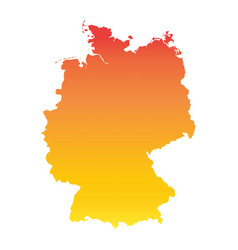 Europe map colorful orange Royalty Free Vector Image