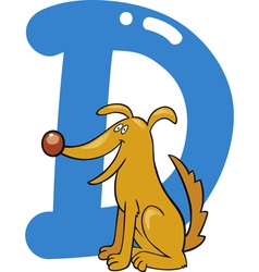 Animals alphabet d is for dogs Royalty Free Vector Image