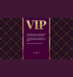 Vip premium invitation card poster or flyer Vector Image