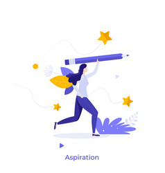 Cartoon purposeful effort to achieve goal Vector Image