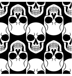 Tattoo skull seamless pattern Royalty Free Vector Image