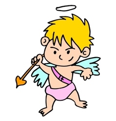 Cute cupid character art Royalty Free Vector Image