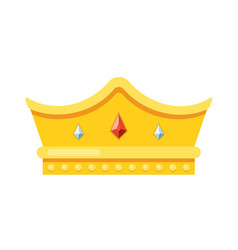 Realistic golden crown for king or queen Vector Image