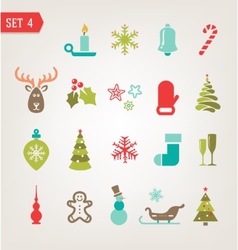 Vintage christmas set old paper Royalty Free Vector Image