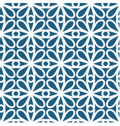 Blue Flower Pattern Emblem Design Royalty Free Vector Image