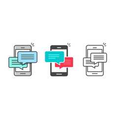 New chat text message notice icon Royalty Free Vector Image