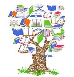 Book tree Royalty Free Vector Image - VectorStock