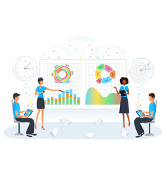 3d isometric big data visualization graph Vector Image