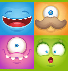 Monster face Royalty Free Vector Image - VectorStock