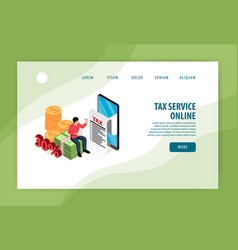 Tax service online banner Royalty Free Vector Image