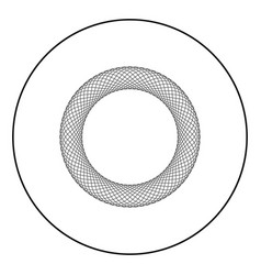 Spirograph element empty in center abstract Vector Image