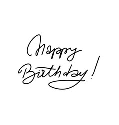Birthday Card Greeting Happy Inscription Vector Images (over 3,800)