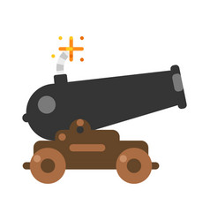 Old pirate ship cannon Royalty Free Vector Image