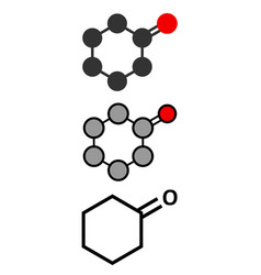Cyclohexanone organic solvent molecule precursor Vector Image