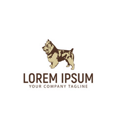 Stand dog logo pet dog logo design concept Vector Image