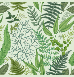 Seamless pattern with leaves Royalty Free Vector Image