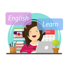 English language learning concept Royalty Free Vector Image