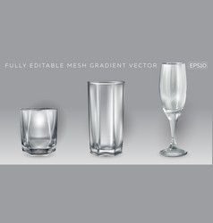 Empty cocktail glass Royalty Free Vector Image
