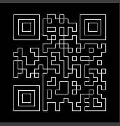 Qr code white color icon Royalty Free Vector Image