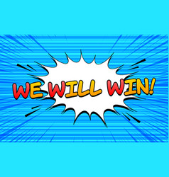 Comic win wording concept Royalty Free Vector Image