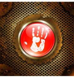 Hand print with stop sign Royalty Free Vector Image