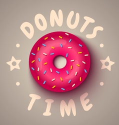 Poster with donut Royalty Free Vector Image - VectorStock