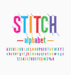 Thread font Royalty Free Vector Image - VectorStock