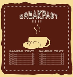 Breakfast menu design Royalty Free Vector Image