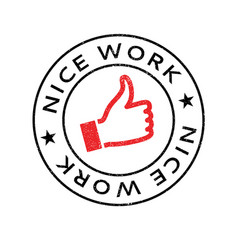 Nice work rubber stamp Royalty Free Vector Image