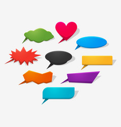 Modern bubble speech icons set Royalty Free Vector Image