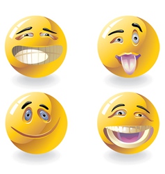 Happy smiley emoticon holding trophy Royalty Free Vector