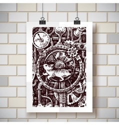 Steampunk time machine Royalty Free Vector Image