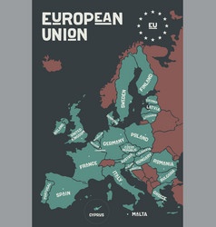 Map of europe with highlighted ireland Royalty Free Vector
