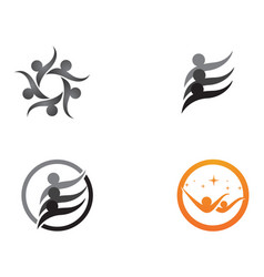 Star community people group logo and symbols Vector Image