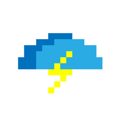 Pixel Thunder Vector Images (over 340)