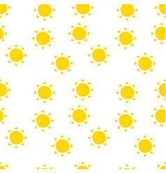Golden sun seamless pattern Royalty Free Vector Image
