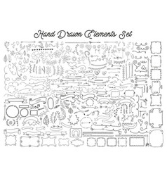 Various hand drawn design elements Royalty Free Vector Image
